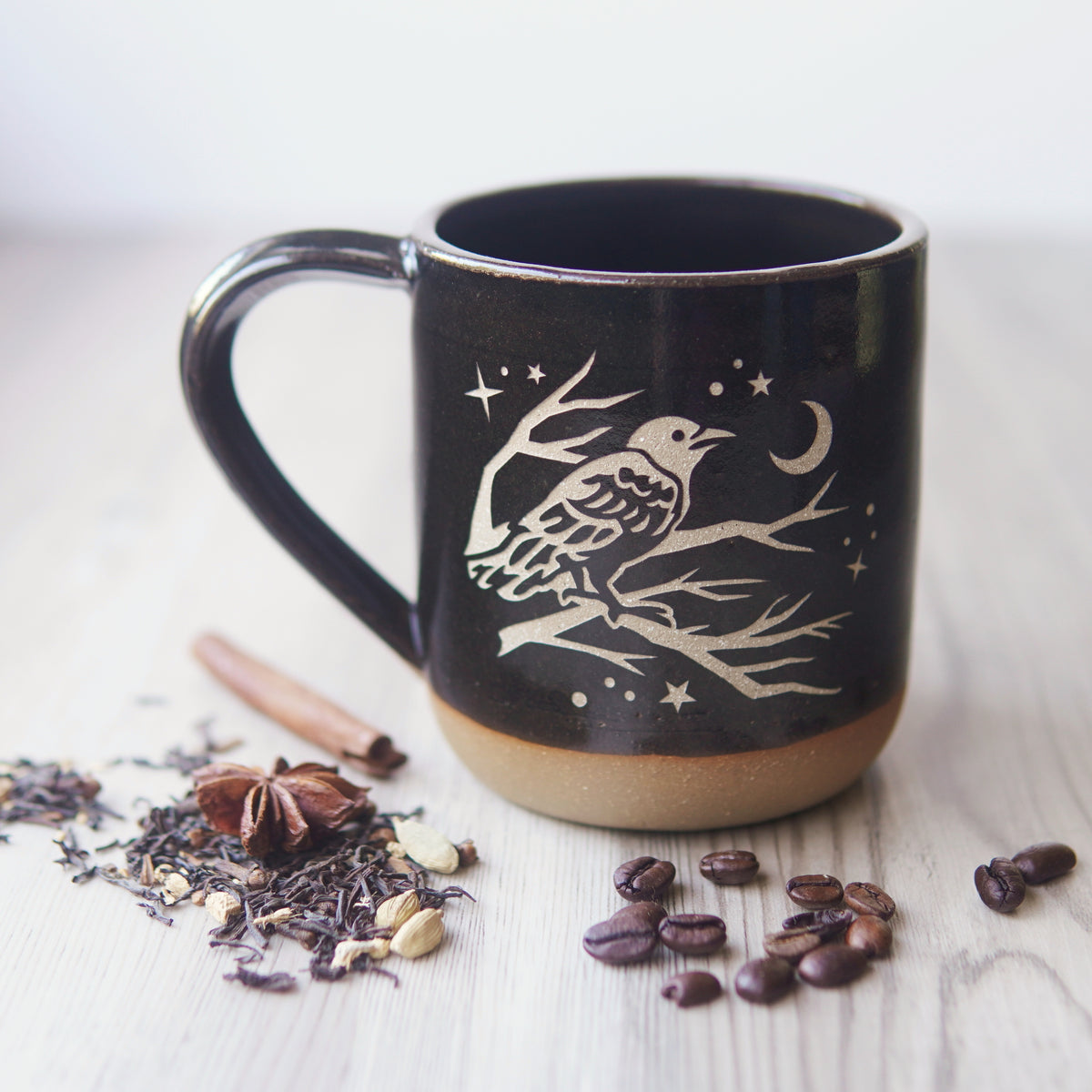 Crow Mug, Farmhouse Style Handmade Pottery – Bread and Badger